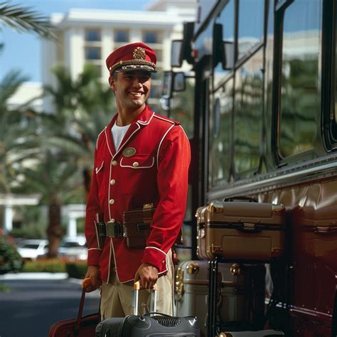 Free Bellhop With Luggage Image Bellhop Luggage Uniform Download