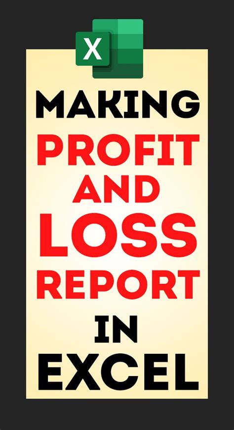 Excel For Accountants Making Profit And Loss Reports In Excel