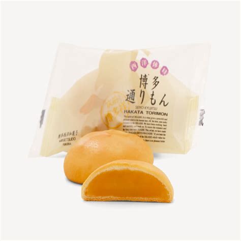 福岡のお土産に大人気！博多名物のお菓子「博多通りもん（とおりもん）」（4個パック入）｜「博多通りもん」の明月堂【公式】＆オンラインショップ