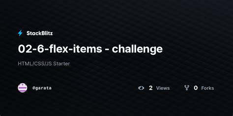 02 6 Flex Items Challenge StackBlitz