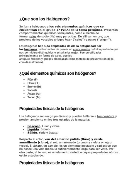 Halógenos Pdf
