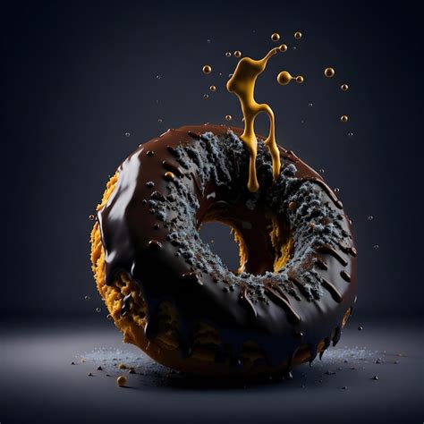 Premium Photo 3d Isolated Of Donut With Chocolate