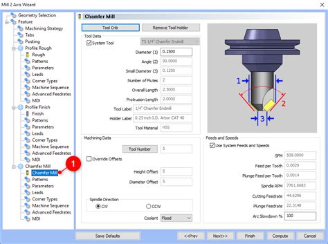 Chamfer Toolpath Selecting Geometry Bobcad Support
