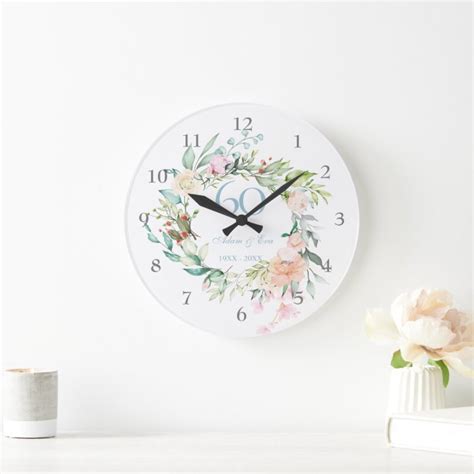 Ceas Aniversare Casatorie Model Floral Producator Cadouri Personalizate