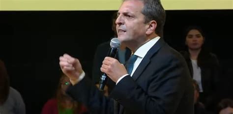 En Su Primer Discurso De Campaña Sergio Massa Justificó Los Problemas