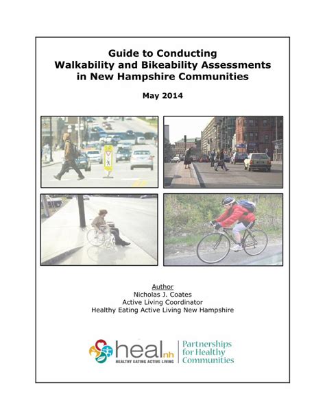 Pdf Guide To Conducting Walkability And Bikeability · Guide To