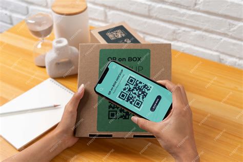 Premium Psd Qr Code On Box Mockup Design
