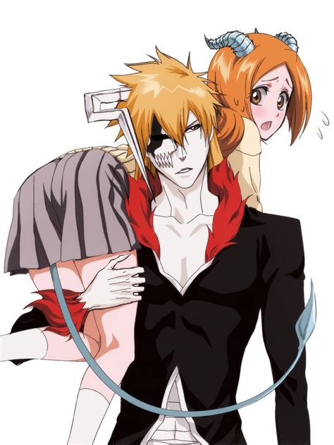 Inoue Orihime And Kurosaki Ichigo Bleach Drawn By Rozuberry Danbooru