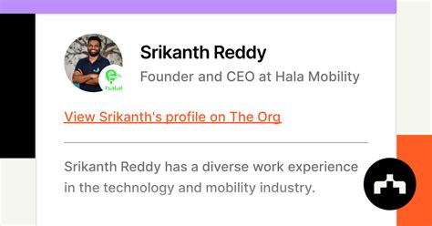 Srikanth Reddy Founder And Ceo At Hala Mobility The Org