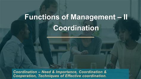 Principles Of Coordination