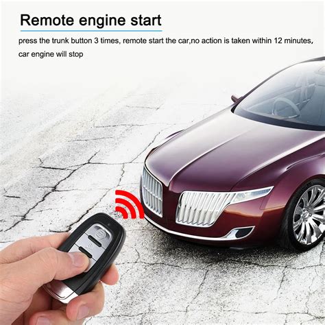 Smart Key Pke Passive Keyless Entry Car Alarm System Engine Start