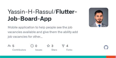 Github Yassin H Rassulflutter Job Board App Mobile Application To