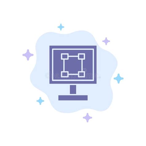 Crop Graphics Design Program Application Blue Icon On Abstract