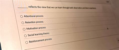 Reflects The View That We Can Learn Through Both Observation And Direct Experience Attentional