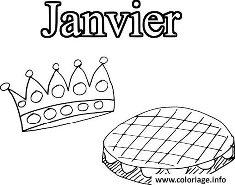 Coloriage Janvier Galettes Des Rois JeColorie