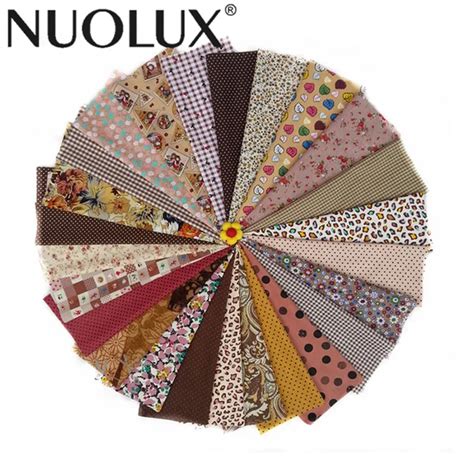 25pcs Cotton Fabric Bundles Quilting Sewing Patchwork Cloths Diy Craft