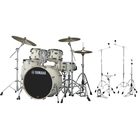 Yamaha Stage Custom Birch Shell Pack With Hardware Classic White