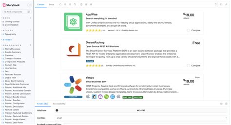 storefront components library appdirect developer portal