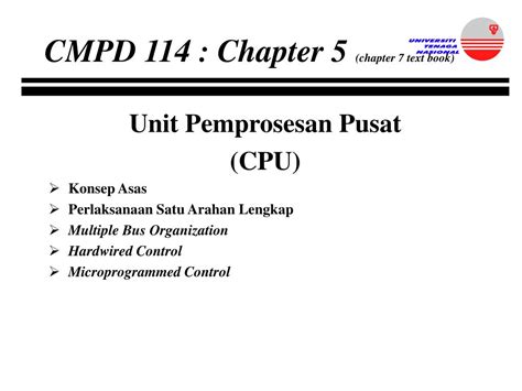 Ppt Unit Pemprosesan Pusat Cpu Konsep Asas Perlaksanaan Satu Arahan Lengkap Powerpoint