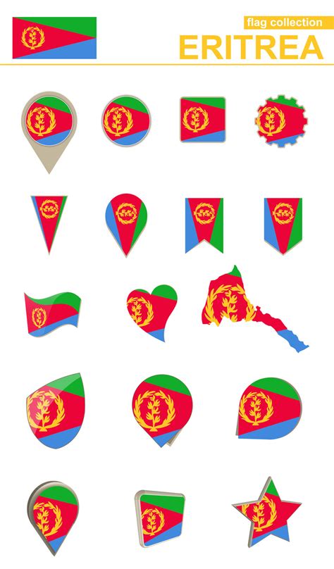 Eritrea Flag Collection Big Set For Design 45838031 Vector Art At Vecteezy
