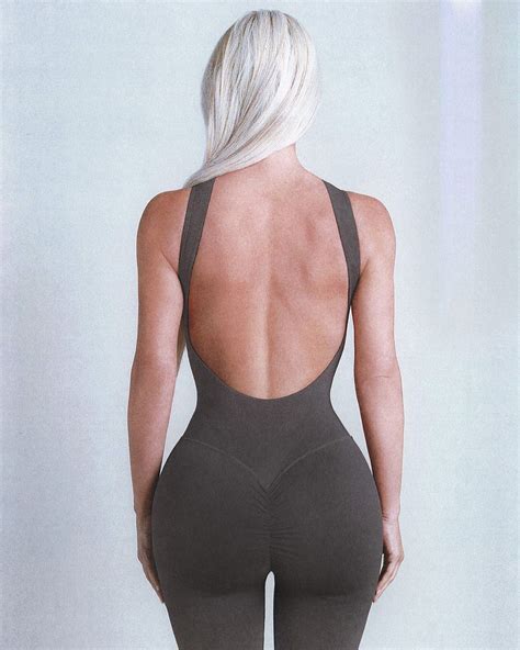 Kim Kardashian Bares Her Butt Modeling Sexy Thong Bodysuit For Skims