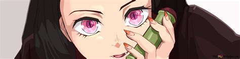 Nezuko Takes Off Bamboo Muzzle 2k Wallpaper Download