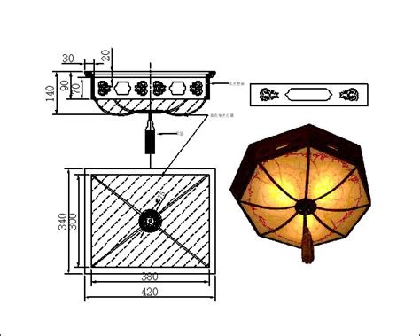 【各類型燈光照明燈具cad】中式風格燈具吊燈檯燈cad設計圖 建築cad設計資源庫