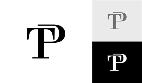 Vetor De Design Do Logotipo Do Monograma Inicial Da Letra TP Vetor Premium