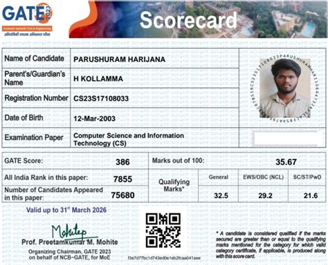 parushuram harijana on linkedin gate2023 cse qualification achievement engineering