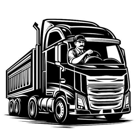 Truck Mit US Flagge Silhouette Vector Svg Dateien Semi Truck SvgUsa