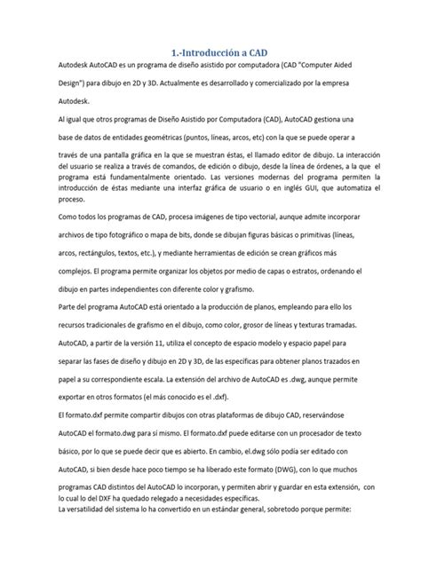 Manual De Autocad Pdf Cad Automático Diseño Asistido Por Ordenador