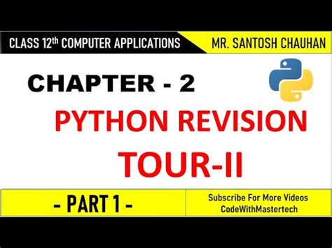 Chapter Part Python Revision Tour Class Th Python C B S E Board