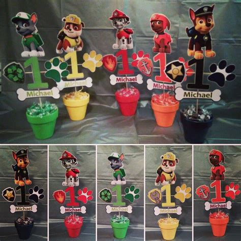Paw Patrol Centerpieces 1st Birthday Party Paw Patrol Birthday Party