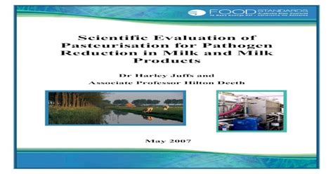 Pdf Scientific Evaluation Of Pasteurisation For Pathogen