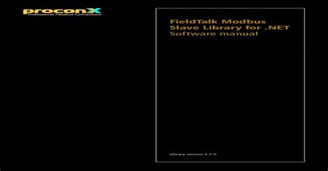 Fieldtalk Modbus Slave Library For Net Software Modbus Slave