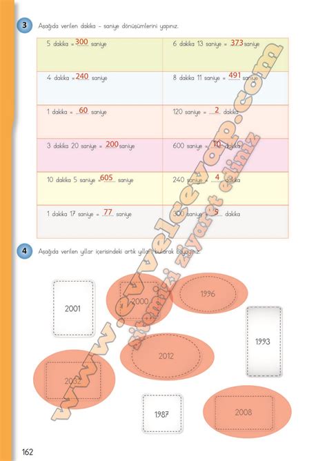 Sınıf Matematik Ders Kitabı Meb Sayfa Cevapları
