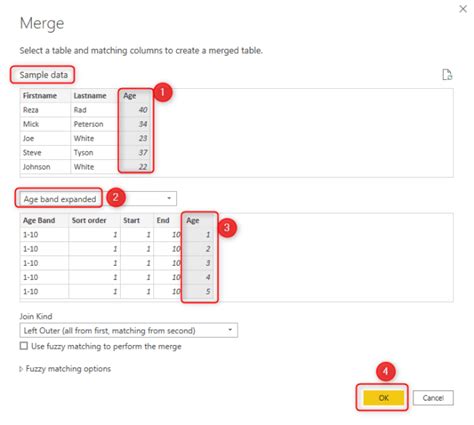 age banding in power bi using power query merge queries based on between radacad
