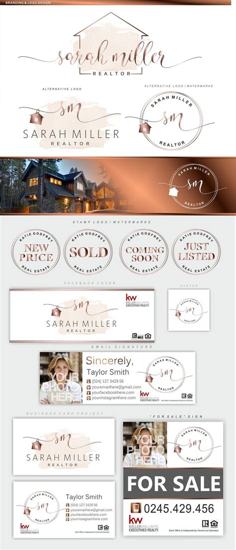 Real Estate Logo Realtor Logo House Logo Premade Branding Etsy