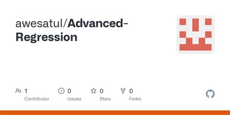 Github Awesatuladvanced Regression