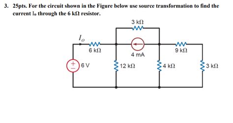 Solved Pts For The Circuit Shown In The Figure Below Chegg
