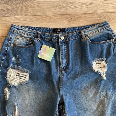 Missguided Jeans Missguided Denim Plus Size Riot Super Ripped Mom