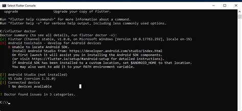 Android While Installing Flutter Doctor Found Issues In Categories Error Stack Overflow