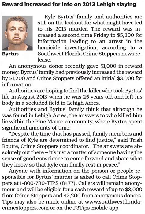 Kyle Byrtus Project Cold Case