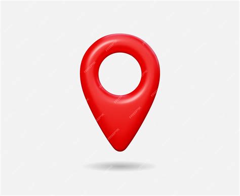 대상에 대한 3d 현실적인 위치 지도 핀 Gps 포인터 마커 벡터 일러스트 프리미엄 벡터