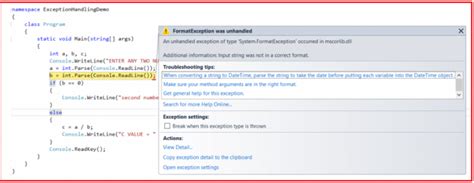 Exception Handling In C With Examples Dot Net Tutorials