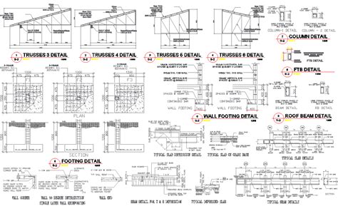 Structural Plans For Two Storey Residential Building Featuring Beam