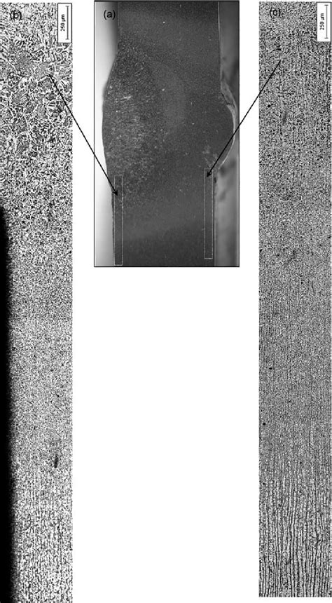 A Weld Cross Section Macrograph Of The Sample B4 Variation Of Haz Download Scientific