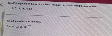 [answered] Identify The Pattern In The List Of Numbers Then Use This Kunduz