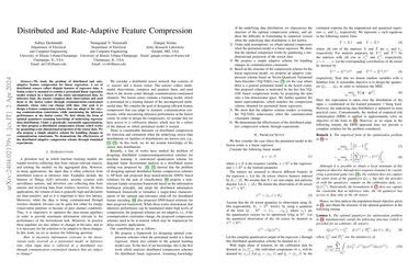 Distributed And Rate Adaptive Feature Compression Papers With Code
