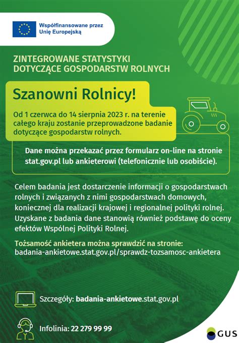 Urząd Statystyczny w Krakowie informuje o obowiązkowych badaniach dotyczących gospodarstw
